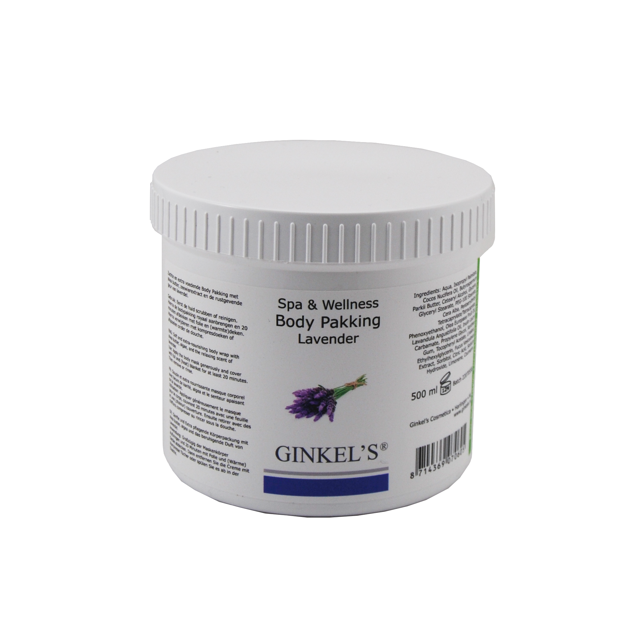 Body Pakking Lavender 500 Ml Ginkels Cosmetics